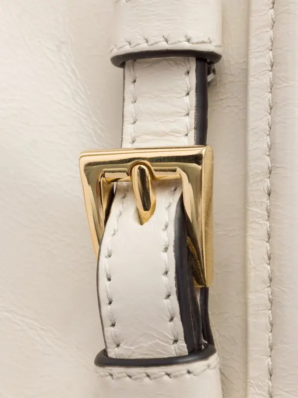 Prada Bonnie Small Leather Top Handle Bag - White