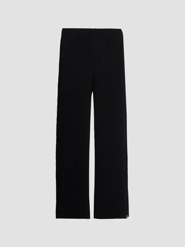 Issey Miyake Hatching Pleated Wide-leg Pants