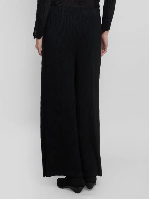 Issey Miyake Hatching Pleated Wide-leg Pants