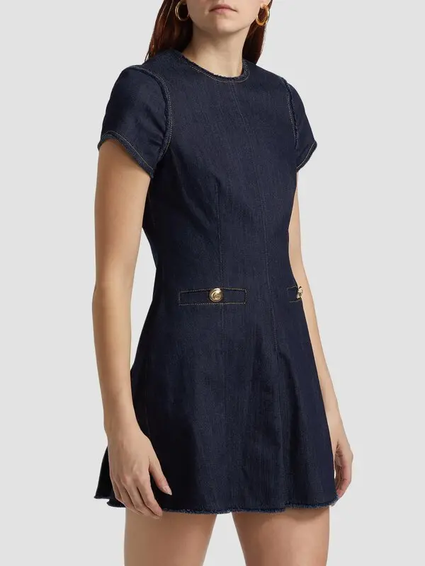 Cinq À Sept Nova Denim Sheath Minidress