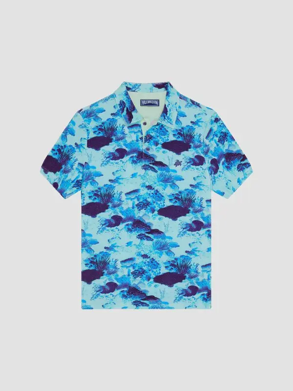 Vilebrequin Coral Reef Terry Polo Shirt - Blue