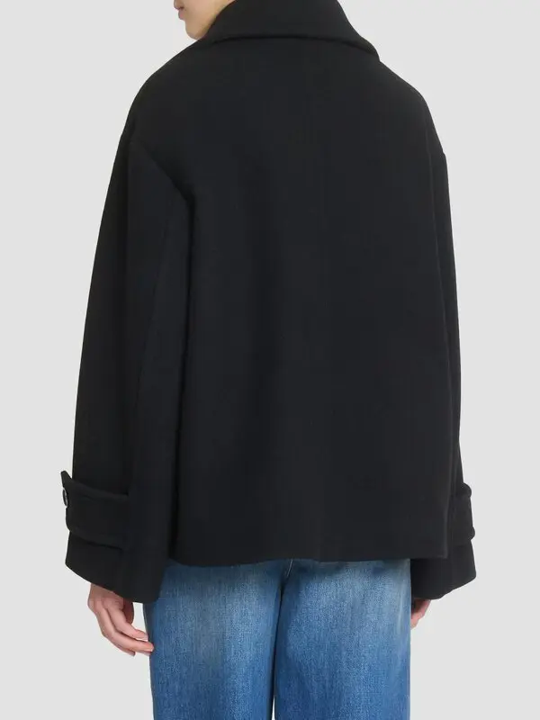 Chloé Wool Double-breasted Coat - Black