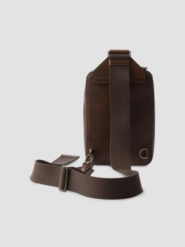 Prada Brique Antiqued Leather Bag