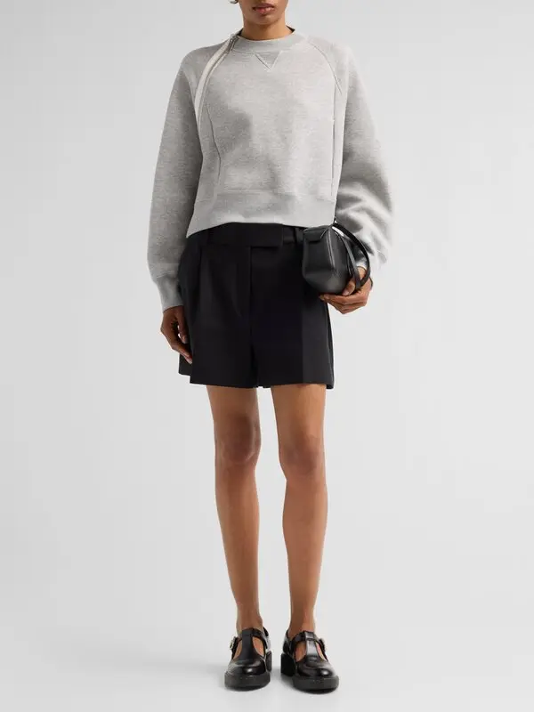 Sacai Zip Sponge Crewneck Sweatshirt