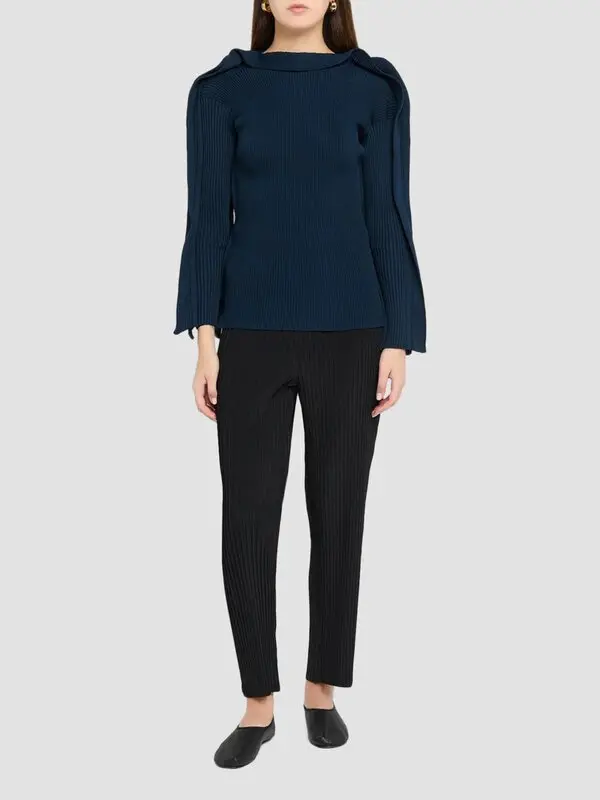 Issey Miyake Prance Rib-knit Top
