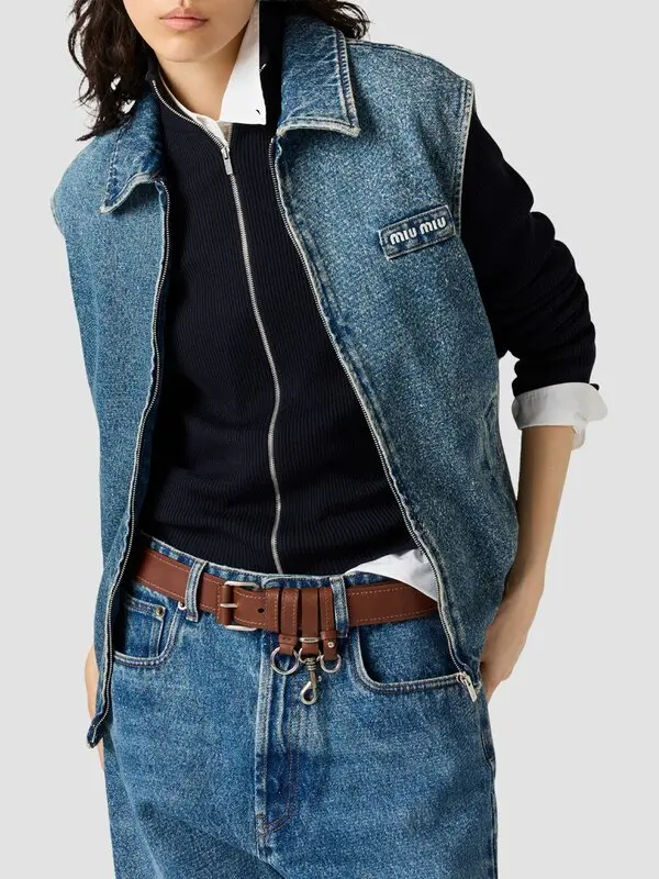 Miu Miu Washed Denim Vest
