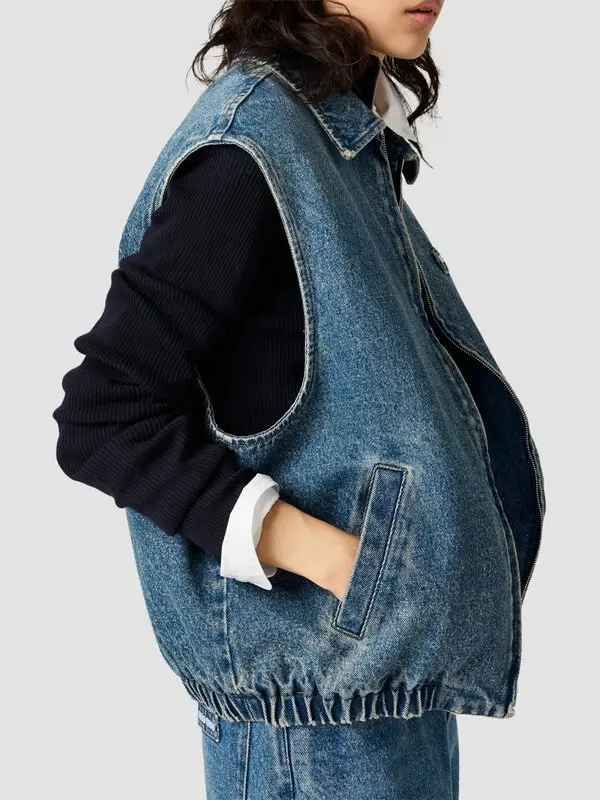 Miu Miu Washed Denim Vest