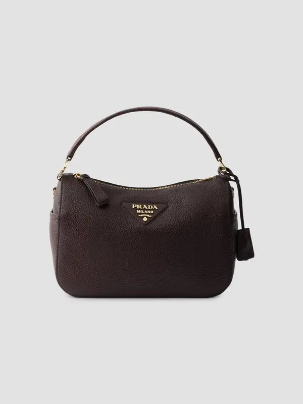 Prada Small Leather Top Handle Bag - Brown