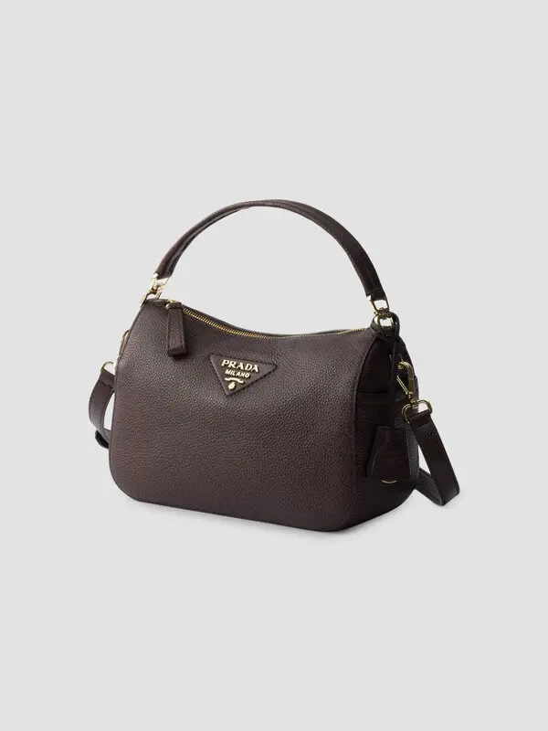 Prada Small Leather Top Handle Bag - Brown