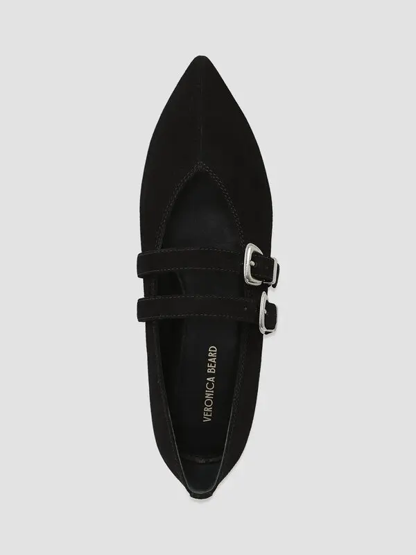 Veronica Beard Bancroft Suede Mary Janes - Black