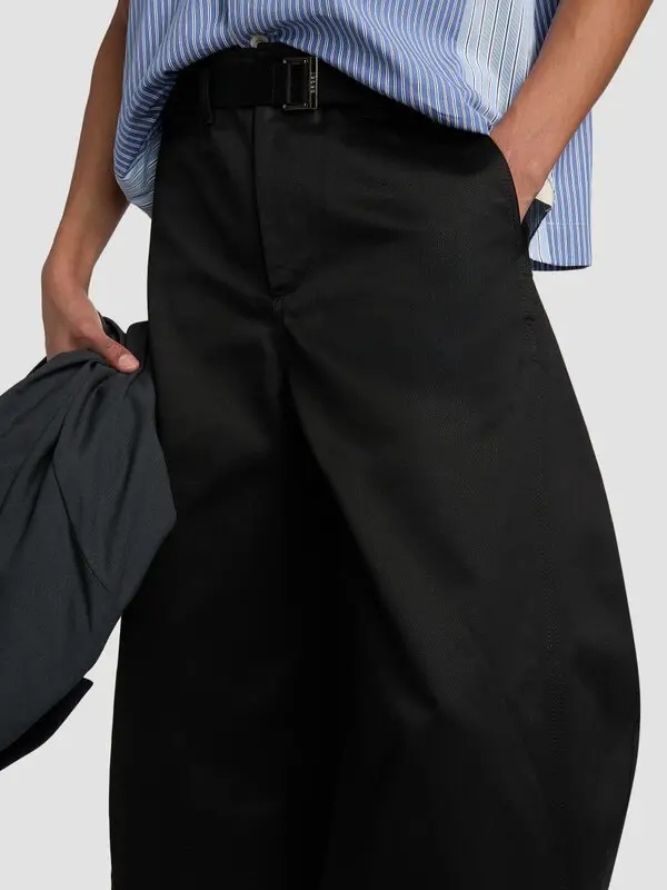 Sacai Cotton Chino Barrel-leg Shorts