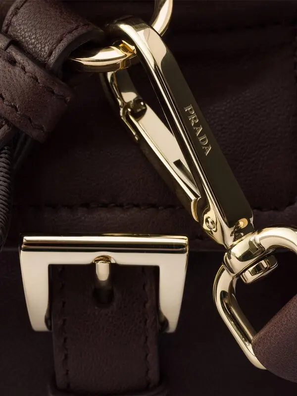 Prada Explore Nappa Leather Mini Top Handle Bag - Brown