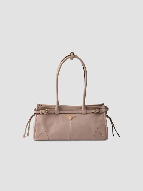 Prada Bonnie Medium Nubuck Leather Handbag - Pink