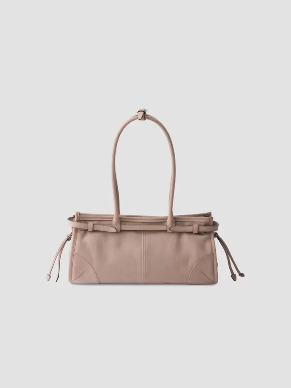 Prada Bonnie Medium Nubuck Leather Handbag - Pink