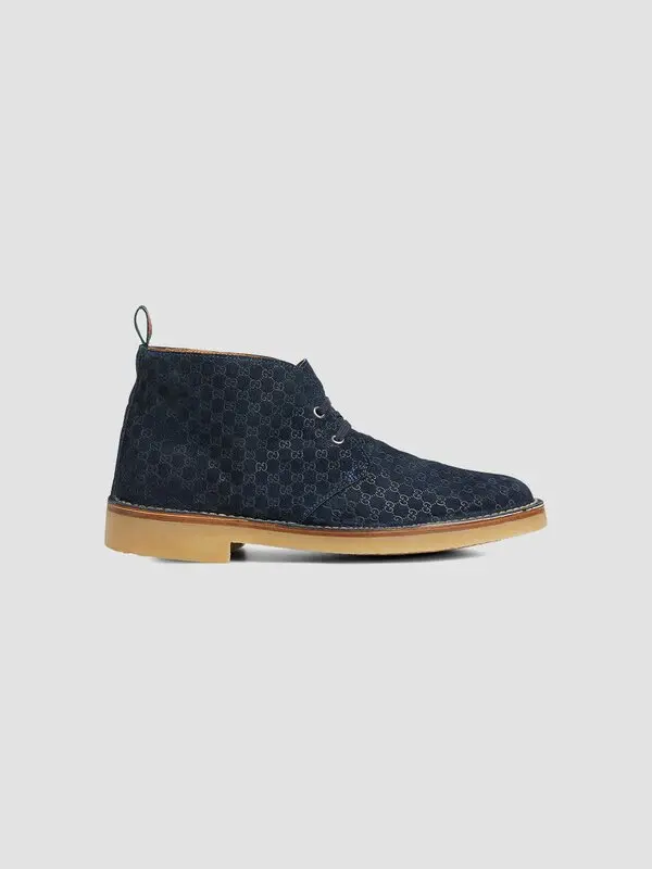 Gucci Gg Suede Ankle Boots