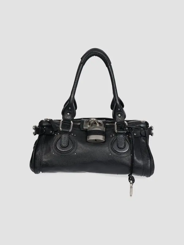 Chloé Paddington Leather Shoulder Bag - Black