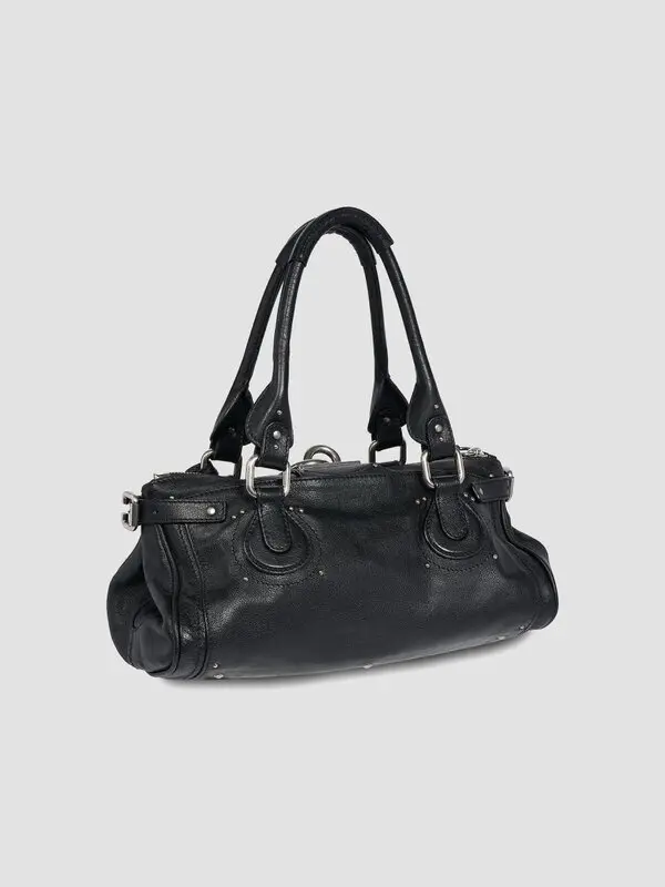 Chloé Paddington Leather Shoulder Bag - Black