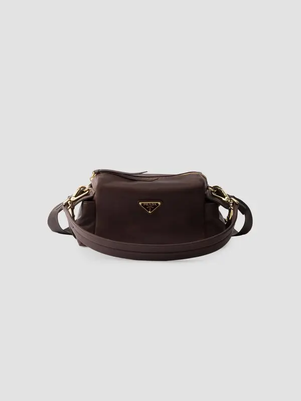 Prada Explore Small Nappa Leather Shoulder Bag - Brown