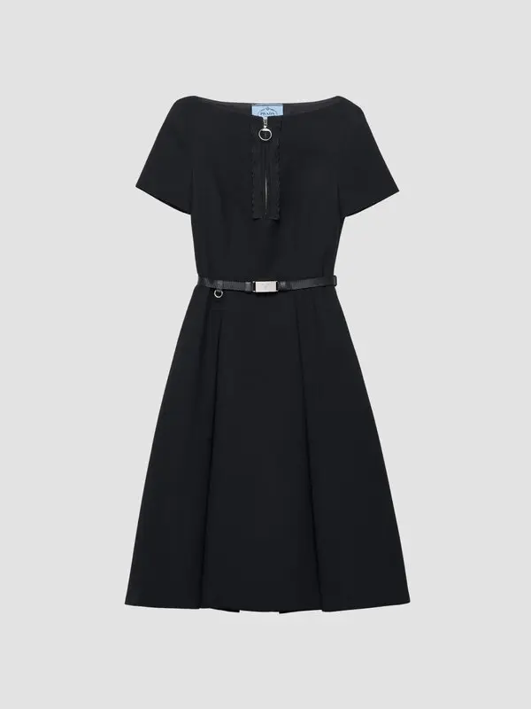Prada Embroidered Natte Fabric Dress