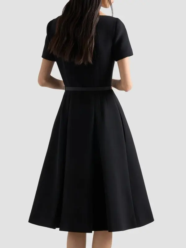 Prada Embroidered Natte Fabric Dress