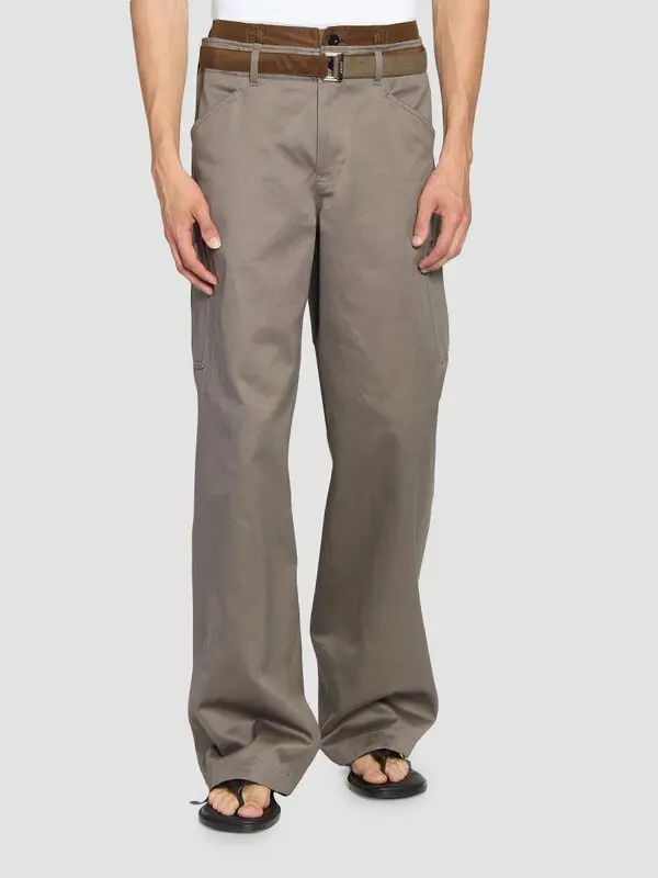 Sacai Cotton Chino Nylon Twill Pants