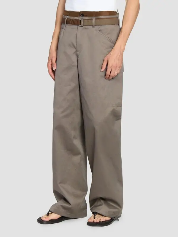 Sacai Cotton Chino Nylon Twill Pants