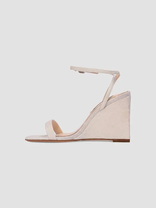 ANNE BARGE Ella Jacquard Wedge Sandals