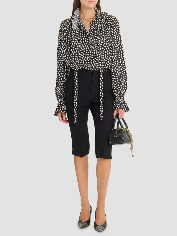 Chloé Seamed Wool Capri Trousers