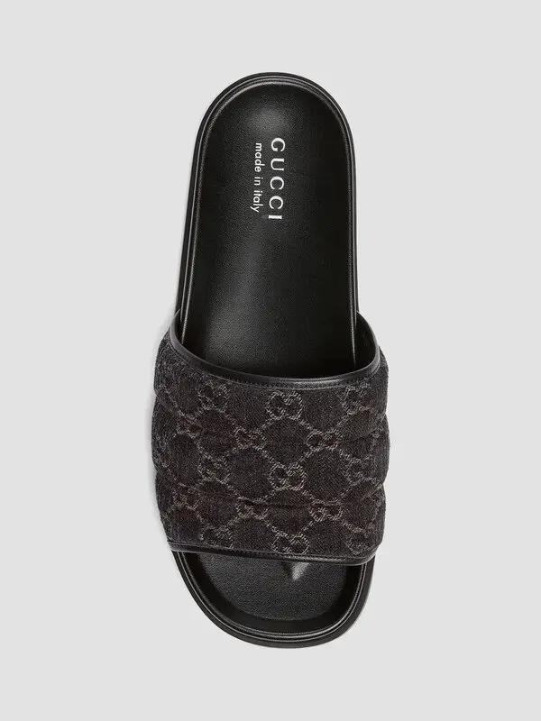 Gucci Rhien Quilted Gg Slide Sandals