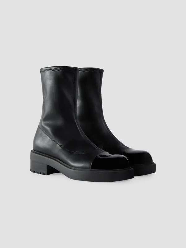 GIUSEPPE ZANOTTI Cap Toe Leather Booties