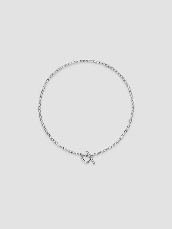 David Yurman Madison Heart Toggle Chain Necklace In Sterling 3mm