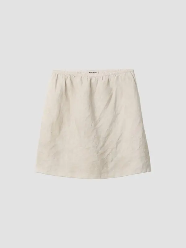 Miu Miu Linen Skirt - Beige