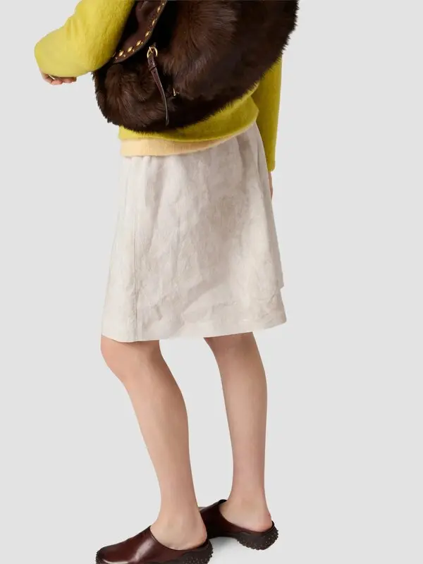 Miu Miu Linen Skirt - Beige