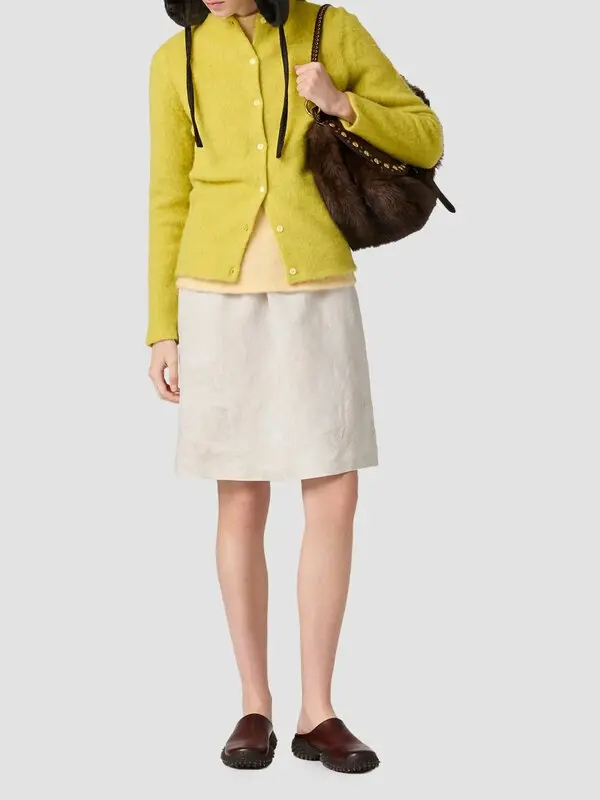Miu Miu Linen Skirt - Beige