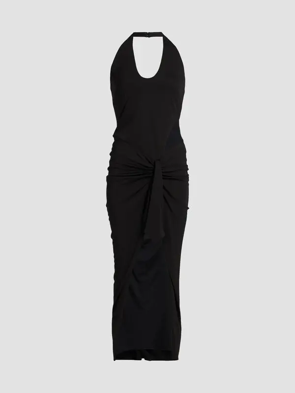 ET OCHS Kai Tie-waist Ruched Maxi Dress