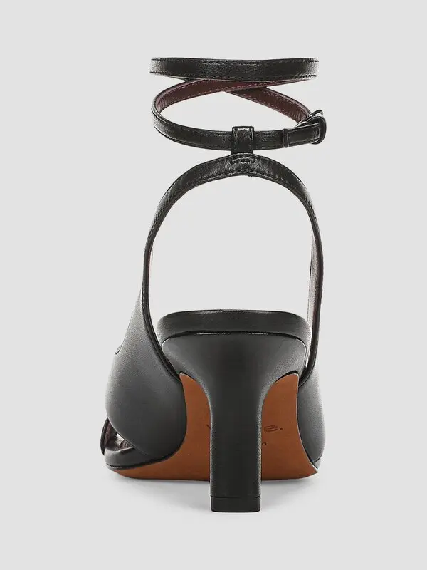 Vince Lola 65mm Leather Strappy Sandals - Black