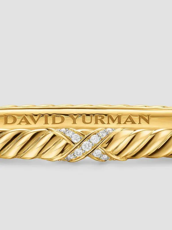 David Yurman Sculpted Cable X Bracelet In 18k Yellow Gold