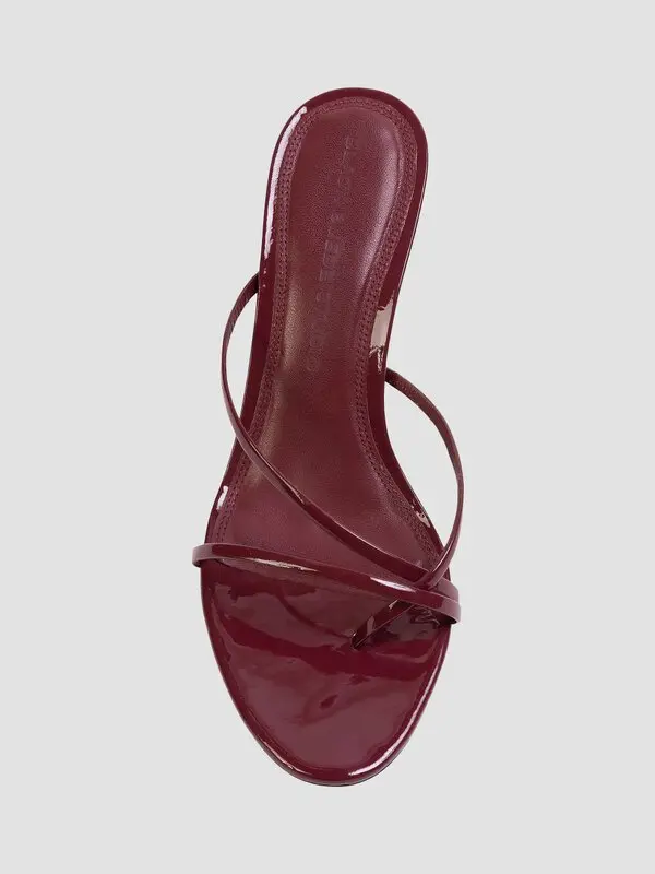 BLACK SUEDE STUDIO Carla 65mm Patent Leather Sandals - Ruby Patent Leather