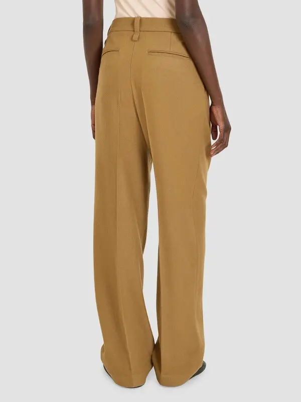 Issey Miyake Pleated Wool Tweed Pants