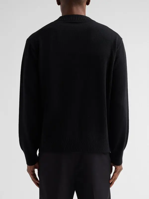 Sacai Asymmetric Zip Wool Knit Sweater
