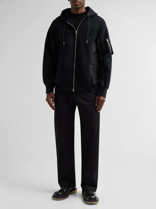 Sacai Sponge Sweat X Nylon Twill Hoodie