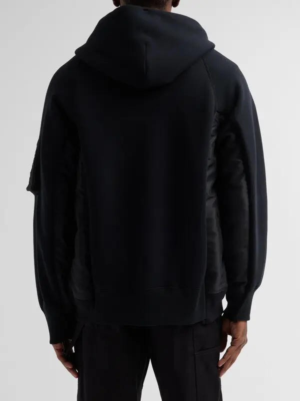 Sacai Sponge Sweat X Nylon Twill Hoodie