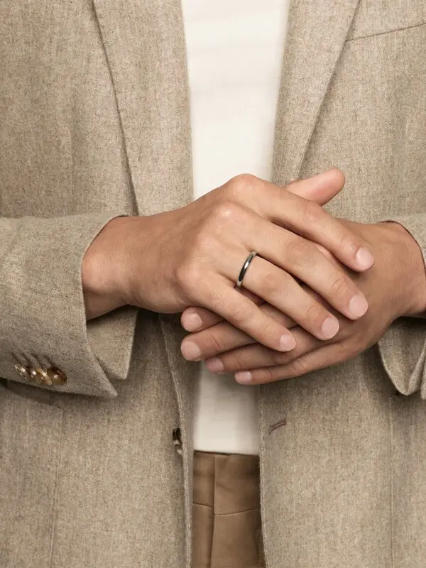 David Yurman Classic Band Ring In Platinum