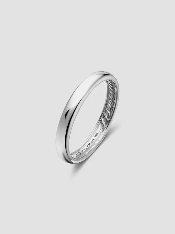 David Yurman Classic Band Ring In Platinum