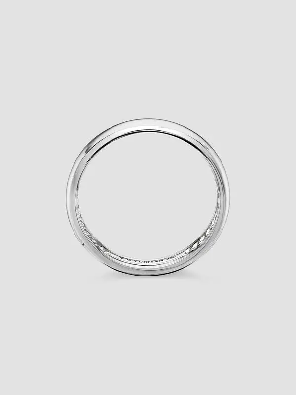 David Yurman Classic Band Ring In Platinum
