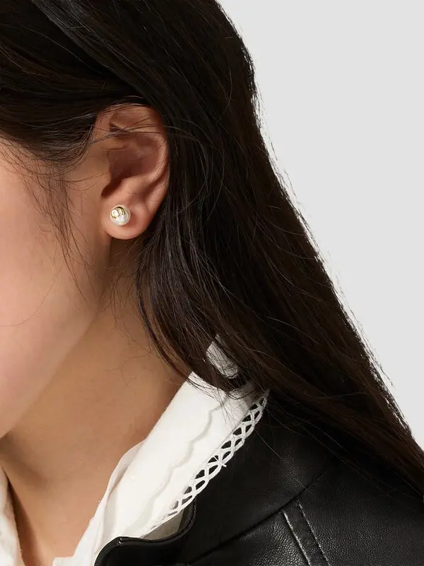 Miu Miu Metal And Pearl Earrings
