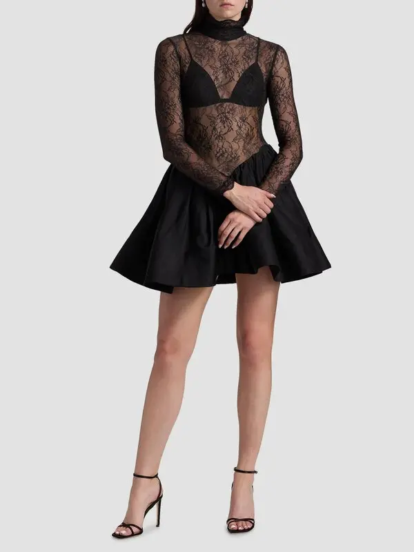 Bcbgmaxazria Stretch Lace Bubble Minidress
