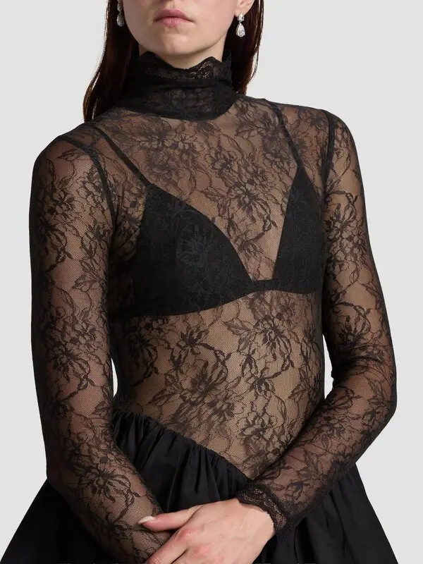 Bcbgmaxazria Stretch Lace Bubble Minidress