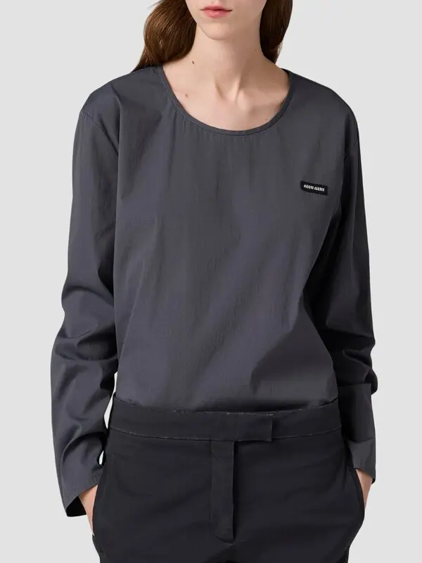 Miu Miu Stretch Poplin Top