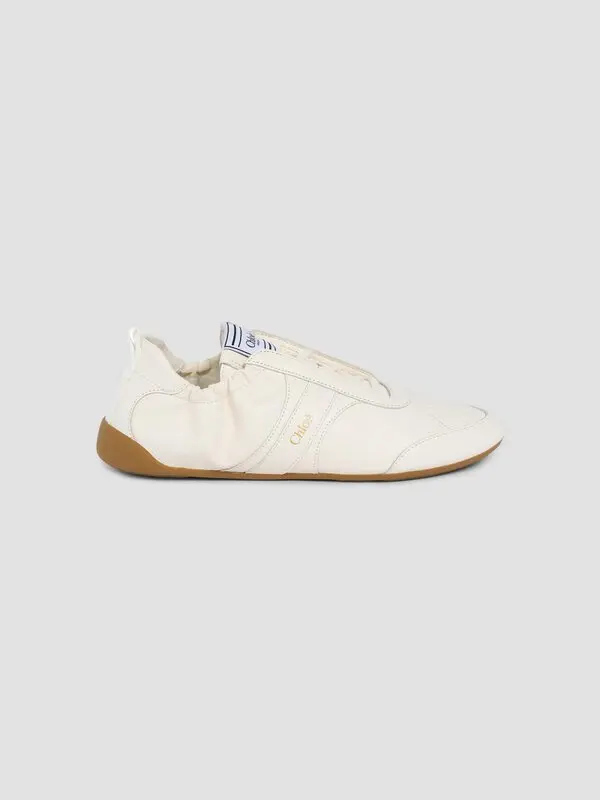 Chloé Kick Leather Low-top Sneakers - Eggshell